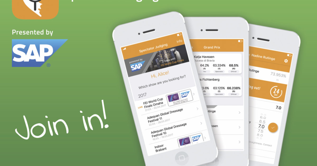 CHIO Rotterdam | Jureer zelf met de SAP app tijdens de…
